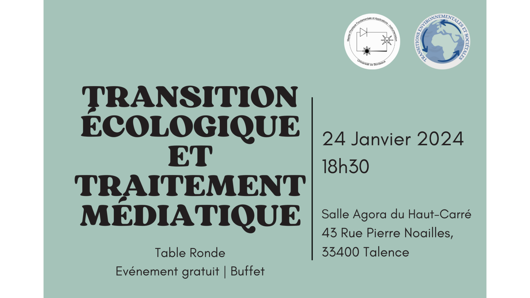 1ère édition de la Table Ronde «Transition écologique et traitement ...